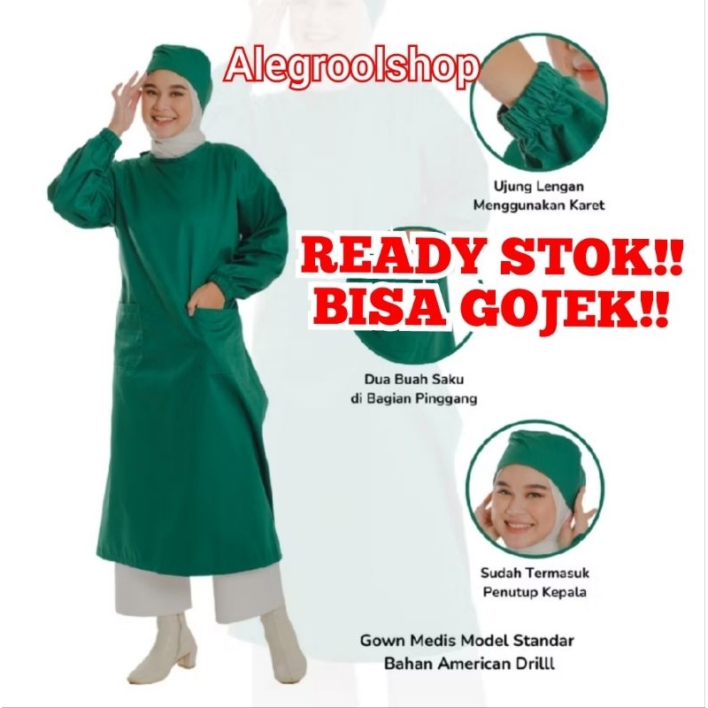 Jual JUBAH OPERASI SURGICAL GOWN BAJU OK PANJANG APD BAJU OPERASI BAJU ...
