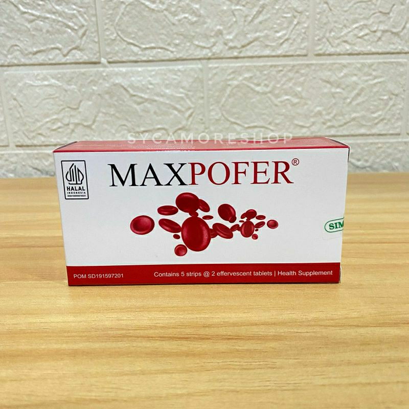 Jual Maxpofer Effervescent box isi 10 tablet Vitamin Zat Besi Asam ...