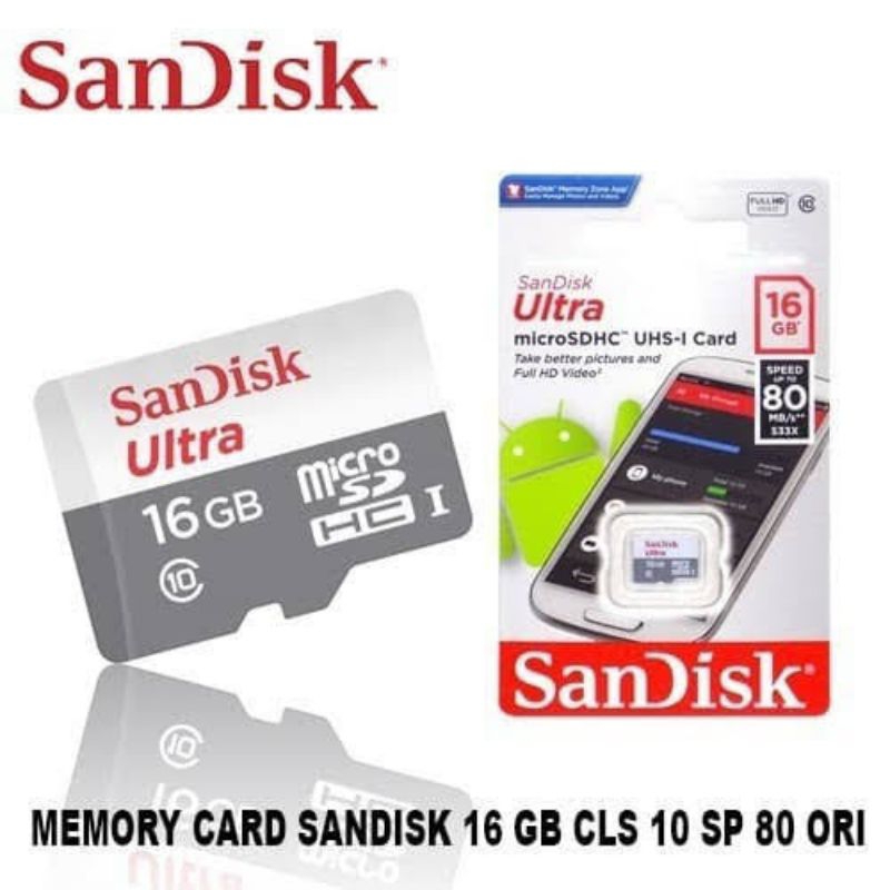 Jual MEMORI CARD SDCARD FOR DIGICAM DIGITAL CAMERA SANDISK 16GB 32GB ...