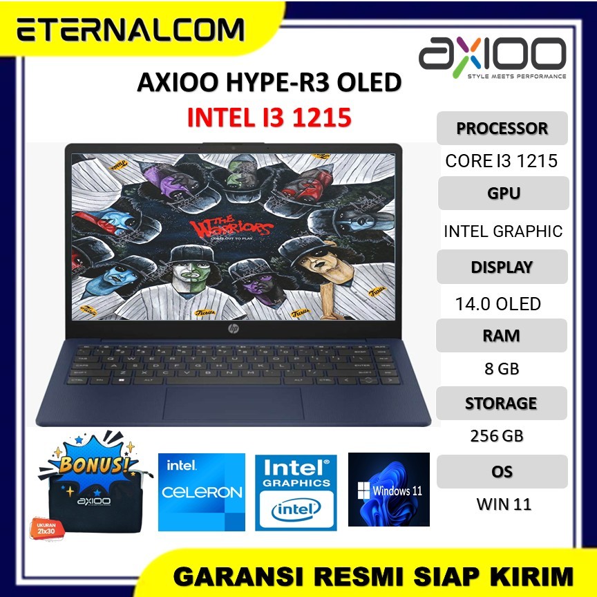 Jual AXIOO HYPE-R 3 OLED I3 1215 24GB 256GB WINDOWS 11 14.0FHD (UNDER ...