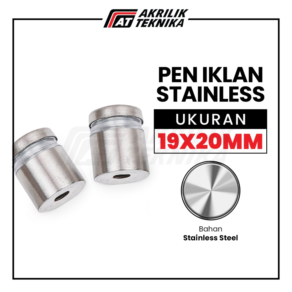 Jual Pen Iklan Stainless Baut Akrilik Kaca Sign Board Frame - 19x20mm ...