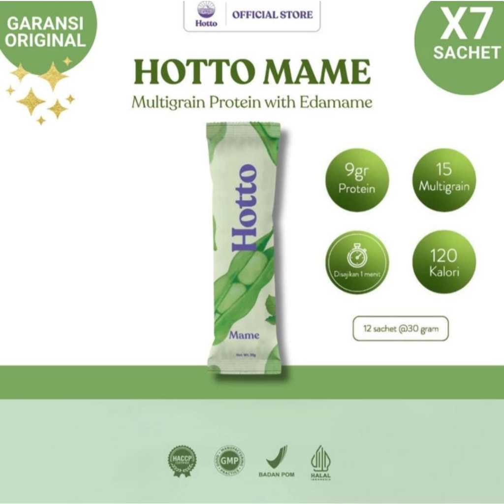 Jual Hotto MAME Edamame Protein Multigrain 7 sachet Original Minuman Kesehatan | Shopee Indonesia