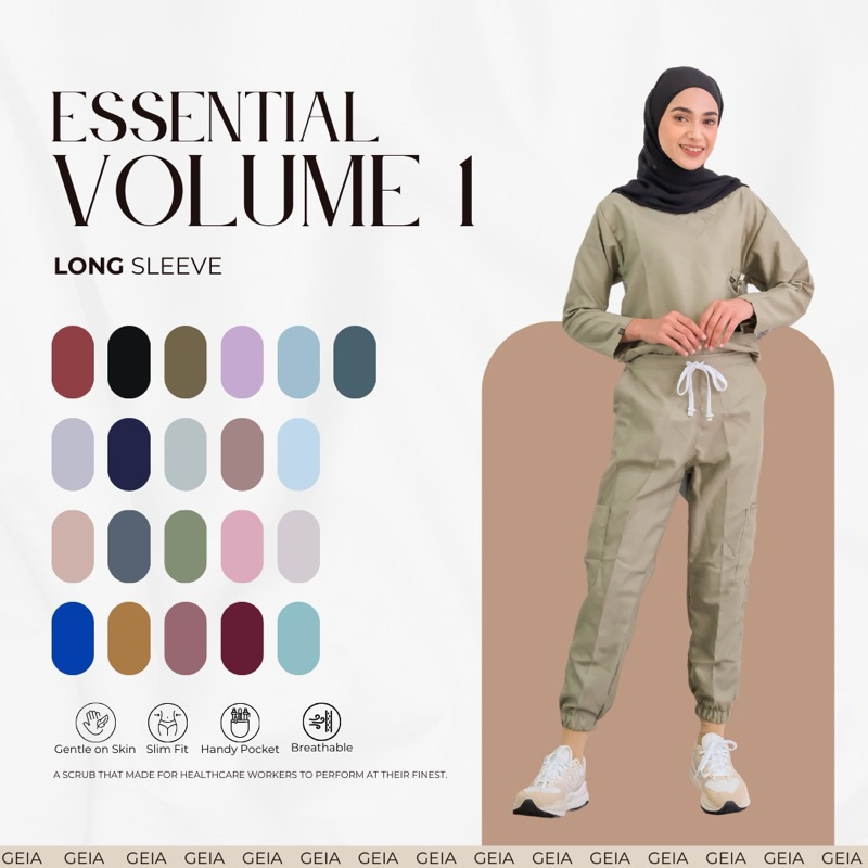 Jual SCRUB [Essential Volume 1 Lengan Panjang] GEIA Scrub Dokter ...