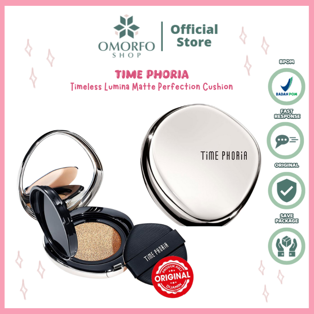 Jual ️Omorfo ️TIME PHORIA Timeless Lumina Matte Perfection Cushion 11g ...