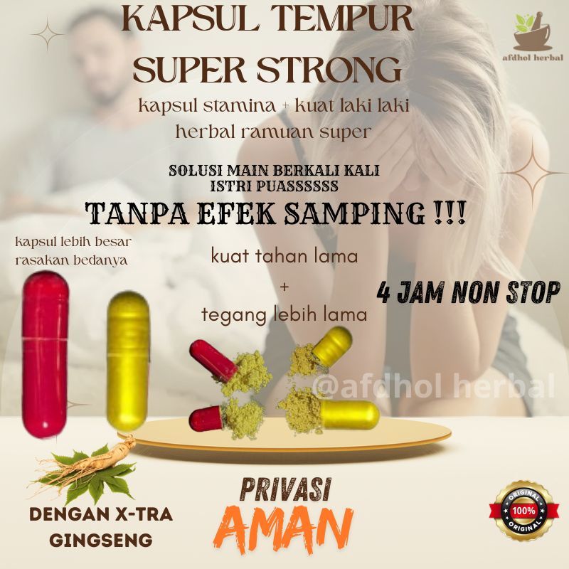 Jual Kapsul Kuat Tahan Lama Pria COD Formula 2025 Dapat 2 Kapsul | Shopee Indonesia