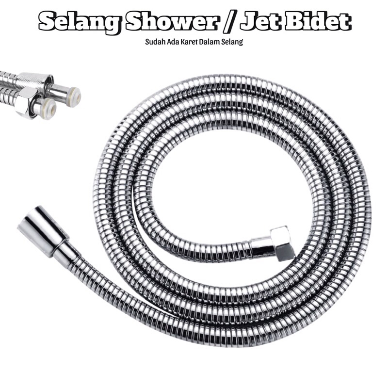 Jual Selang Shower Jet Bidet Flexible Universal Hose 150 CM / Selang Pipa Shower 150 CM | Shopee ...