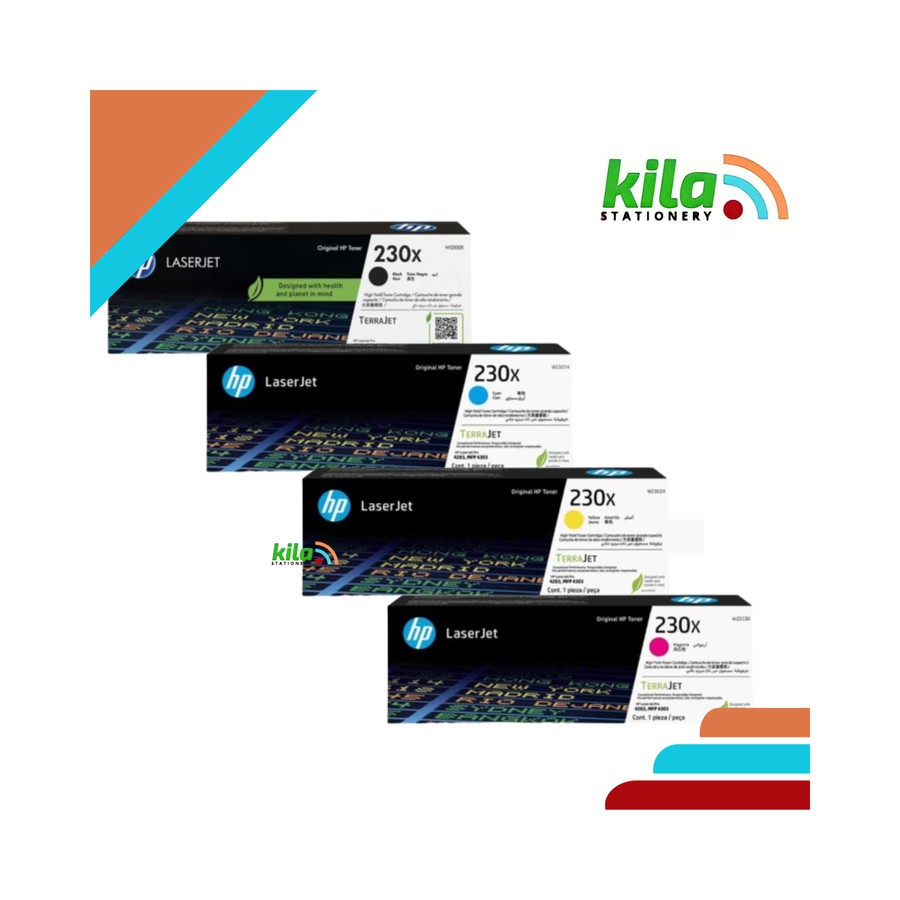 Jual Toner HP LaserJet 230X (B, C, Y, M) (1set) Original for HP LaserJet Pro 4203 | MFP 4303 ...