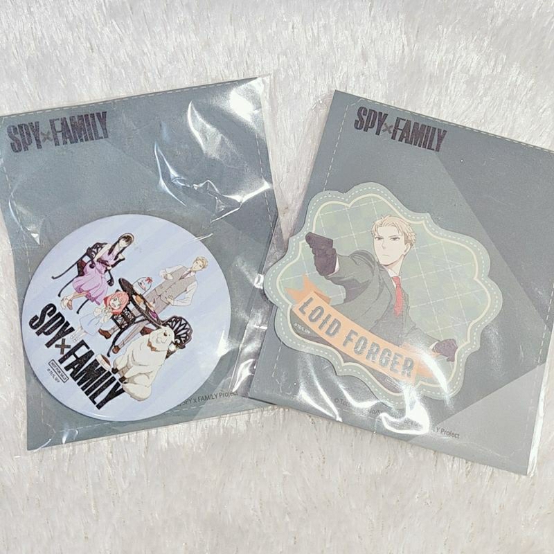 Jual SPY X FAMILY Stiker dan Pin Kaleng Collaboration with Milou Farm ...