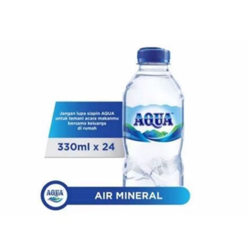 Jual Air Mineral Aqua Botol Mini 330 ml 1 Dus Isi 24 Botol | Shopee Indonesia