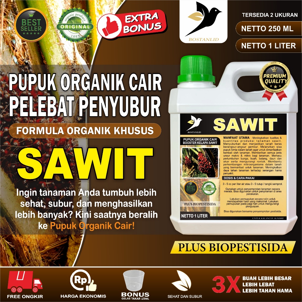Jual Pupuk Organik Cair Sawit / Booster Kelapa Sawit / Pupuk Sawit Cair / Pupuk Kelapa Sawit ...