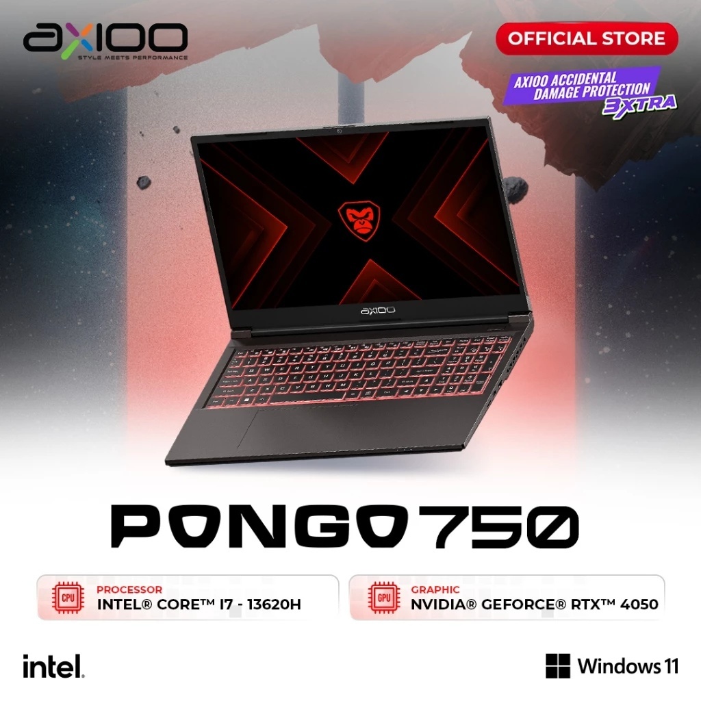 Jual AXIOO PONGO 750 I7 13620H RTX4050 6GB/ 16GB 512GB W11 15.6FHD ...