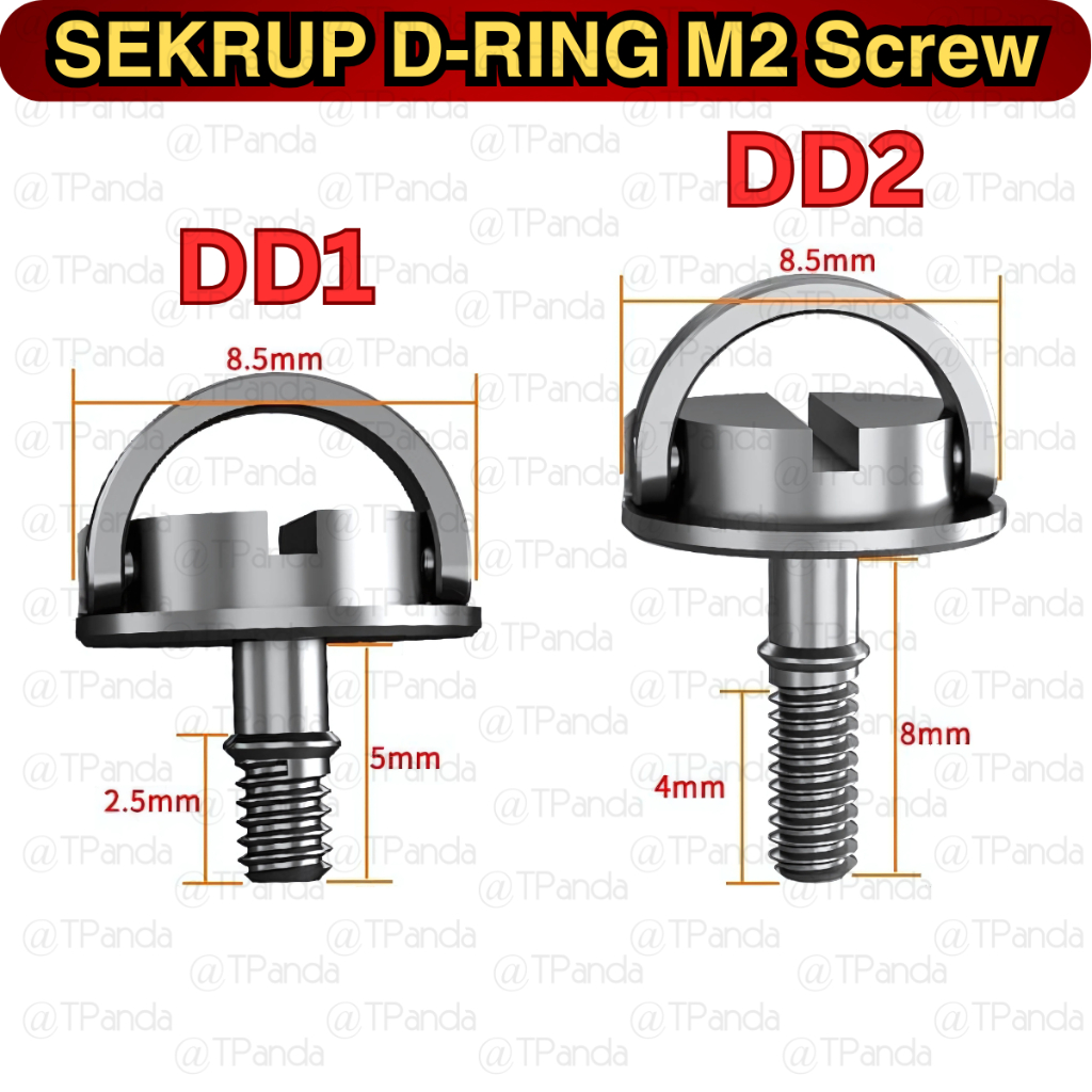 Jual SEKRUP M2 D-Ring Quick Release Screw, Baut Ukuran M2 | Shopee ...