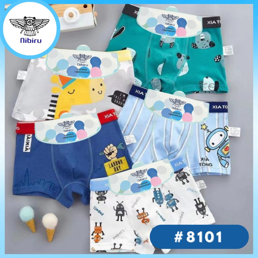 Jual NIBIRU Celana Dalam Boxer Anak Laki 3-10 Thn Katun Premium (2pcs ...