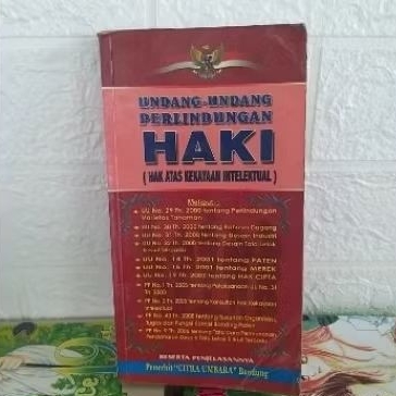 Jual buku undang undang peelindungan haki hak atas kekayaan intelektual | Shopee Indonesia