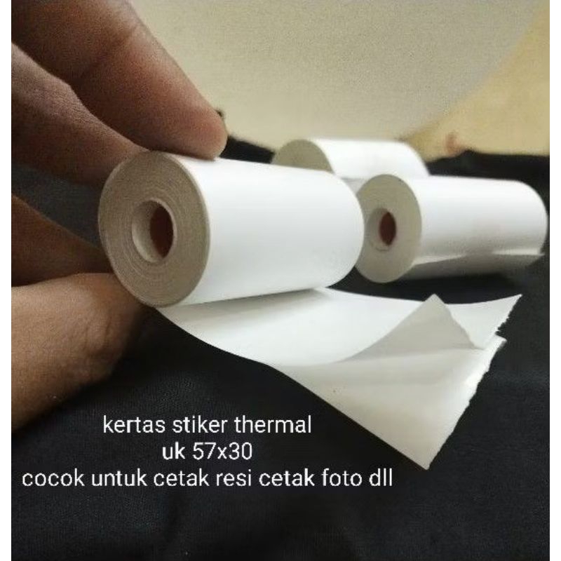 Jual Kertas stiker thermal / kertas sticker thermal 58 x 30 harga 1 pck ...