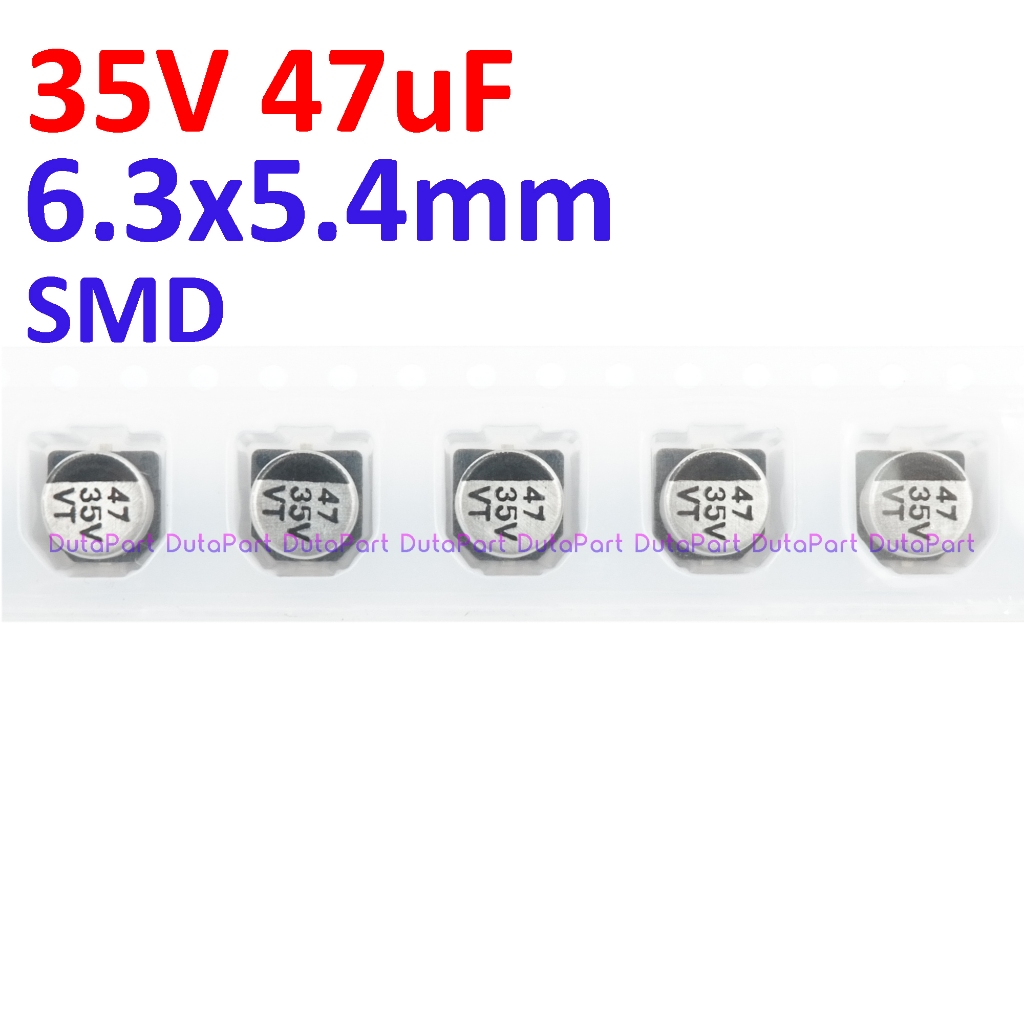 Jual 35V 47uF 6.3x5.4mm SMD Aluminium Elco Capacitor Kapasitor ...