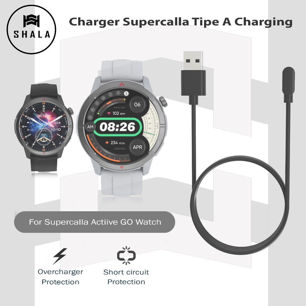 Jual Kabel Charger Supercalla Active Go Smartwatch Tipe A Charging ...