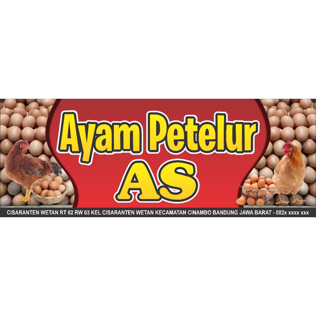 Jual Spanduk Banner Jual Telur Ayam Custom FREE | Shopee Indonesia