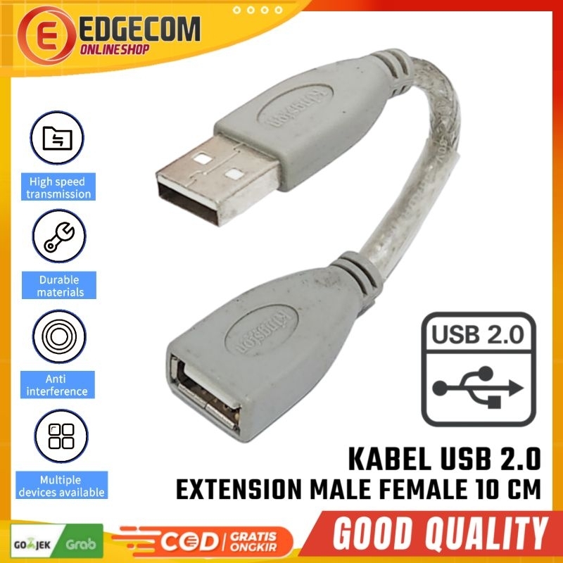 Jual Kabel USB 2.0 Extension male to female 10cm adapter (kingston ...