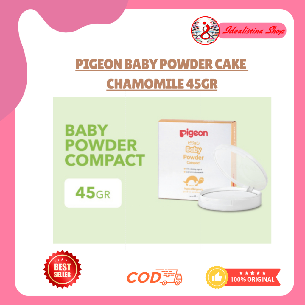 Jual PIGEON Baby Powder Cake Chamomile 45Gr | Bedak Padat Bayi | Shopee ...