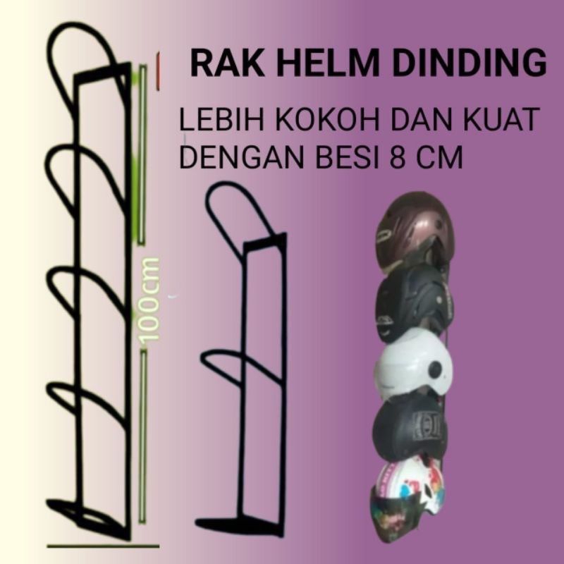 Jual rak helm gantungan besi 5 susun/ rak helm gantungan besi kokoh ...