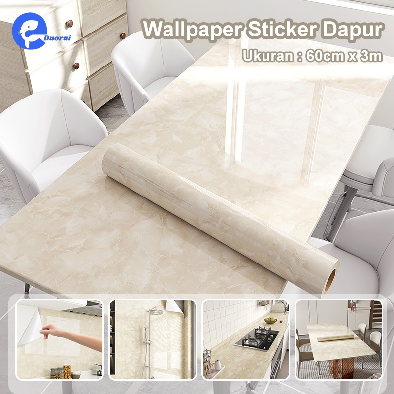 Jual Wallpaper / Sticker Dapur Anti Air Anti Minyak Tahan Panas 60CM*3M ...