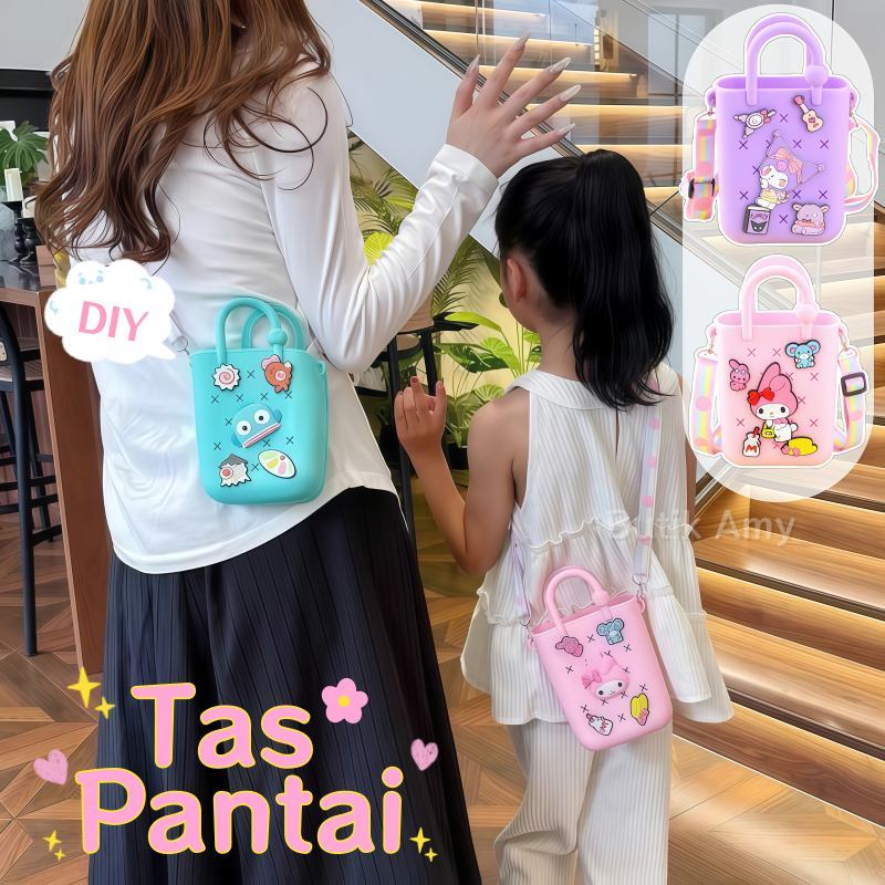 Jual [Dekorasi Diy] Tas Selempang Silikon Lucu/Tahan Air Anak-Anak ...