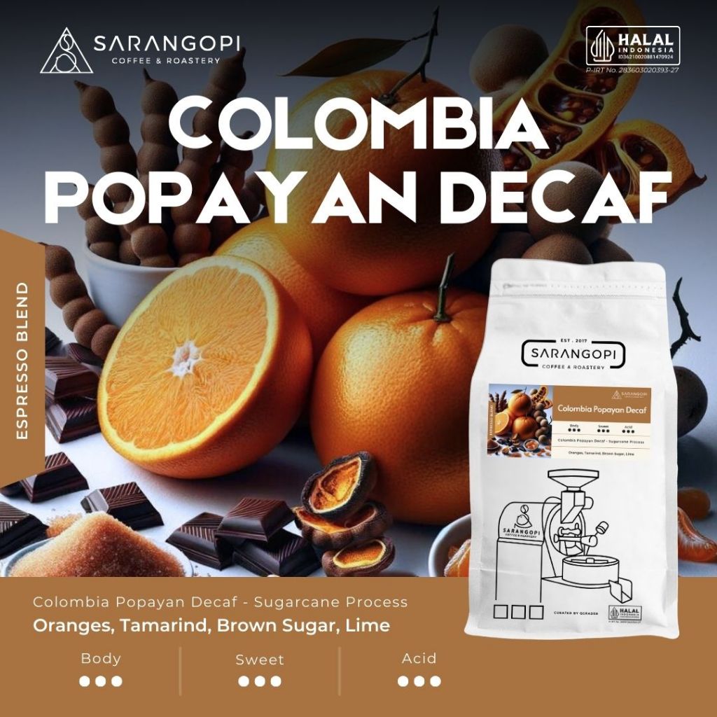 Jual Columbia Popayan Decaf Special Coffee Sarangopi Roastery - Kopi ...