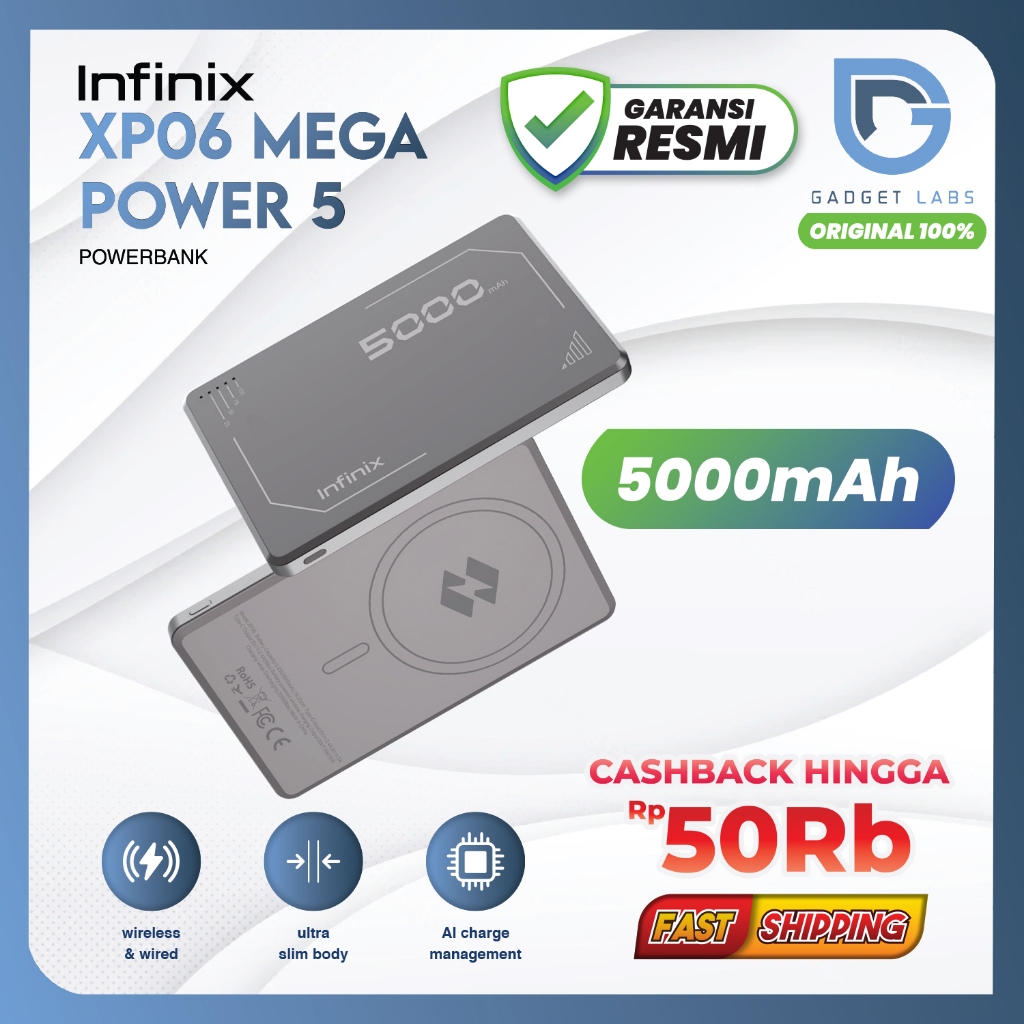 Jual Infinix Power Bank Magpower 5 XP06 | Powerbank 5000mAh Wireless ...
