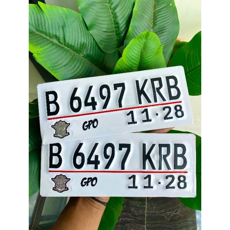 Jual PLAT MOTOR WARNA PUTIH//PLAT MOTOR STANDAR//PLAT MOTOR FONT BARU ...