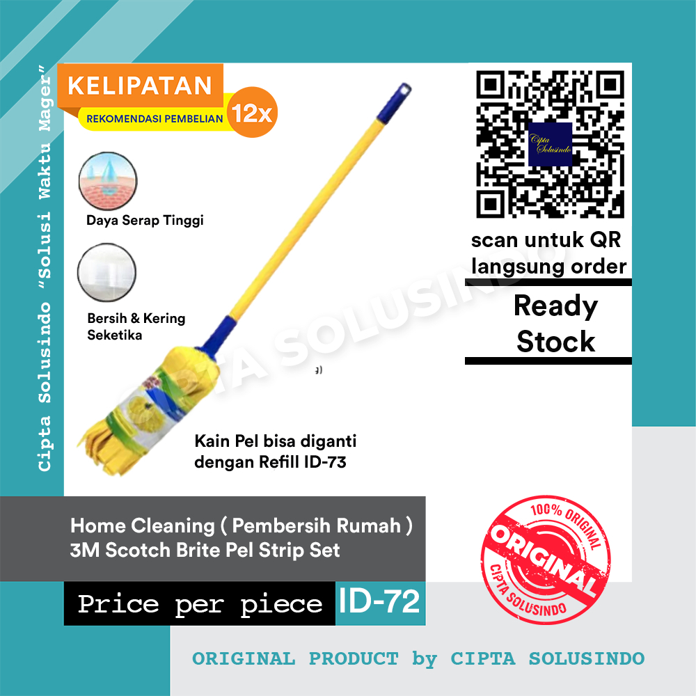 Jual Home Cleaning ( Pembersih Rumah ) 3M Scotch Brite Pel Strip Set ID ...