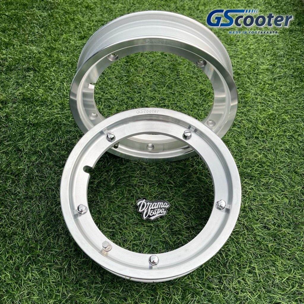 Jual Velg Vespa Ring 10 GScooter type ML Polish Tubeless Alumunium ...