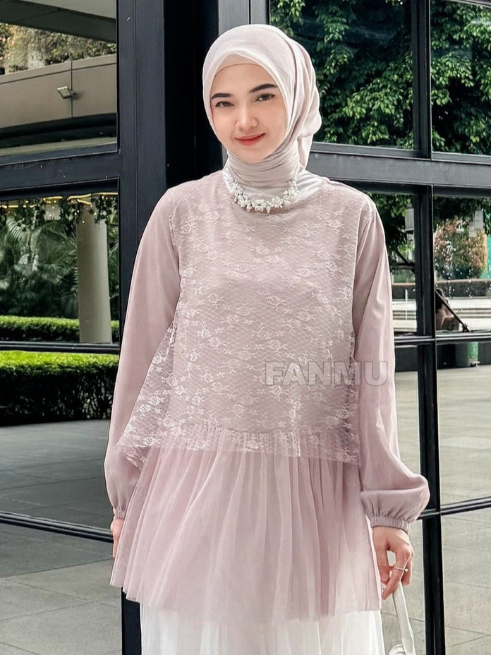 Jual FANMU Atasan Wanita Kekinian/Atasan Brukat Tile Wanita | Shopee Indonesia