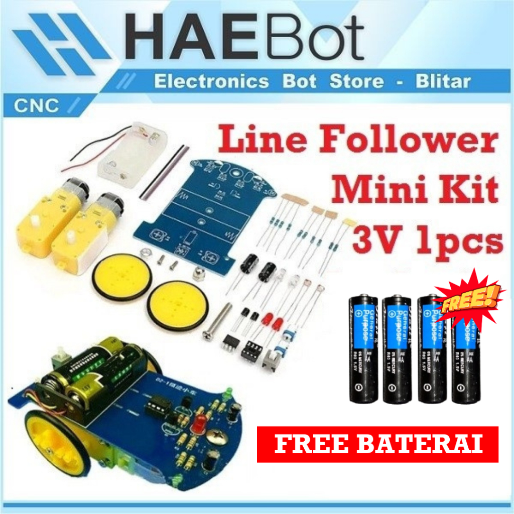 Jual Haebot Diy Line Tracer Follower Kit Robot Edukasi Smart Car
