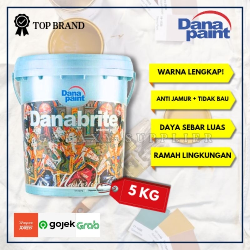 Jual PROMO DANABRITE DANAPAINT CAT* INTERIOR 5 KG BISA REQ WARNA ...