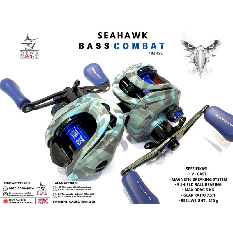 Jual SEAHAWK BASS COMBAT 103 HSL FREE TOPI | Shopee Indonesia