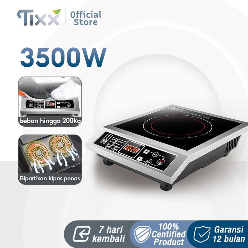 Jual TIXX Kompor Listrik Induksi Kompor Induksi Komersial 3500W Stainless Steel Induction Cooker ...