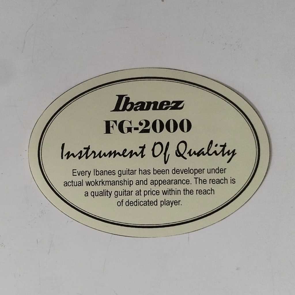 Jual Merk Body Ibanez FG-2000 Guitar Instrument Of Quality (Custom ...