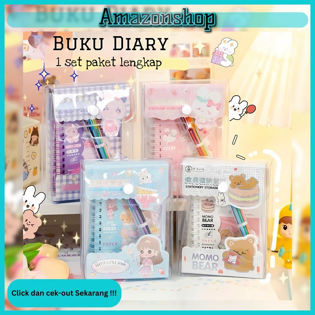 Jual Buku Diary Karakter / Buku Catatan Notebook Lucu Note Book Buku ...