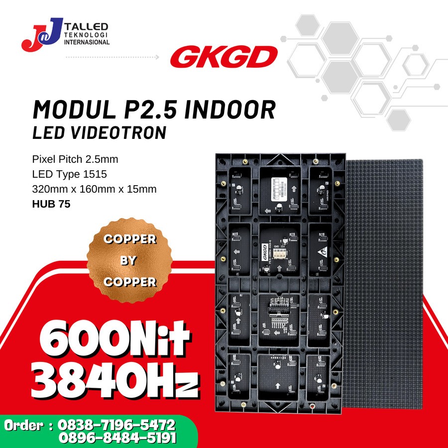 Jual MODUL P2.5 RGB INDOOR VIDEOTRON GKGD 3840Hz COPPER BY COPPER | Shopee Indonesia