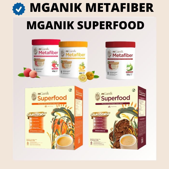 Jual MGANIK METAFIBER 450 GR FIBER DIABETES M GANIK META FIBER LYCHEE ...