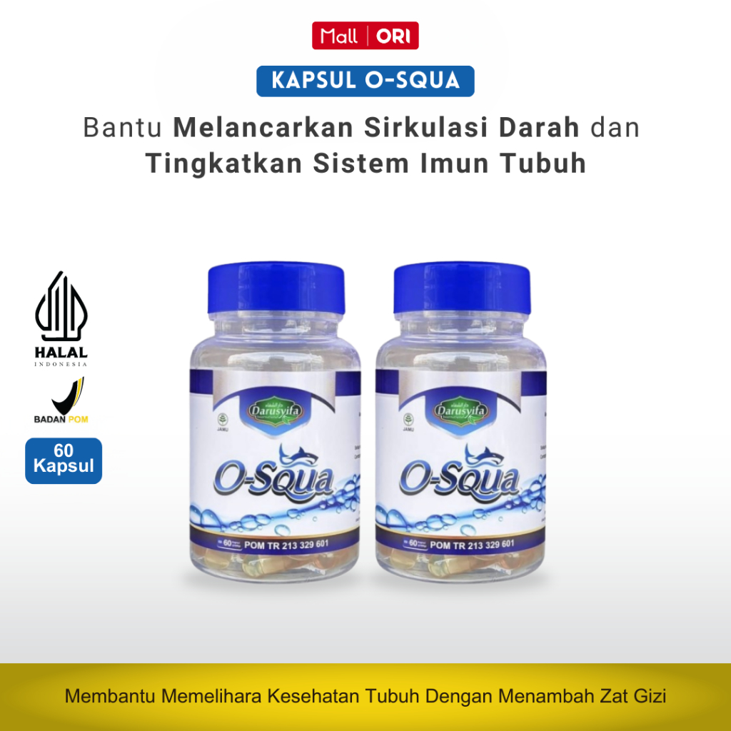 Jual PAKET 2 BOTOL Kapsul Minyak Ikan Hiu Osqua Omega3 EPA & DHA ...