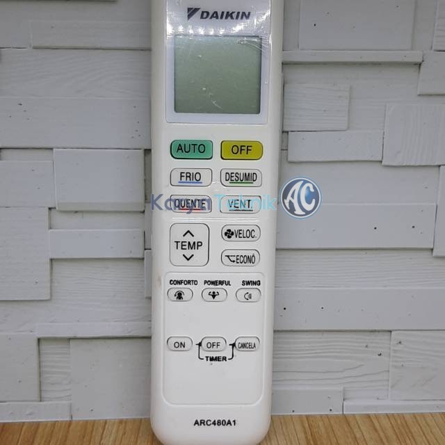 Jual REMOTE DAIKIN R32 R410 REMOT AC DAIKIN ARC480A1 ORIGINAL | Shopee ...