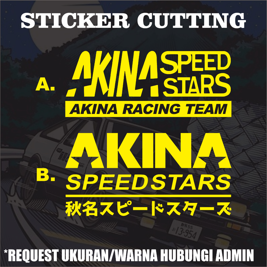 Jual Stiker Initidal D Akina Speed Stars / Sticker Cutting Anti Air ...