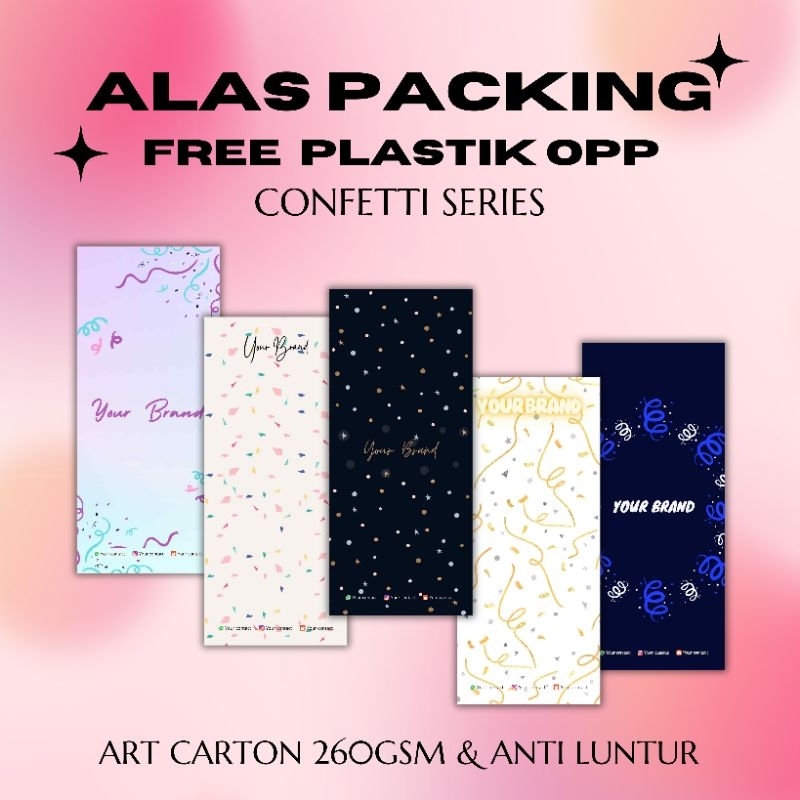 Jual [FREE PLASTIK] ALAS PACKING CONFETTI SERIES ART CARTON 260gsm ...