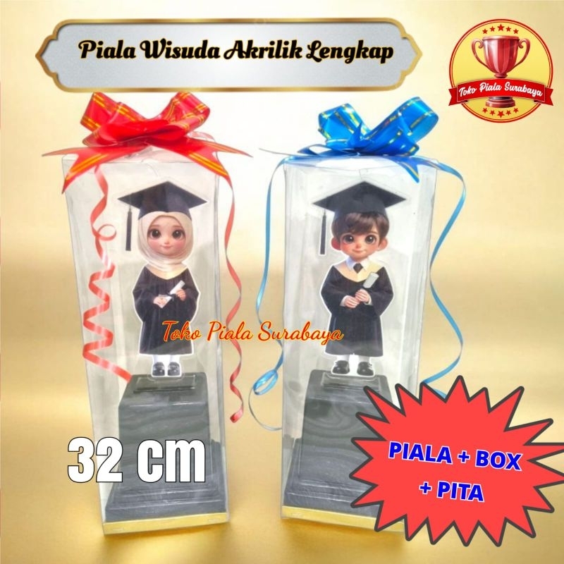 Jual PIALA SOUVENIR EVENT WISUDA LENGKAP DENGAN BOX DAN PITA UNTUK ANAK ...