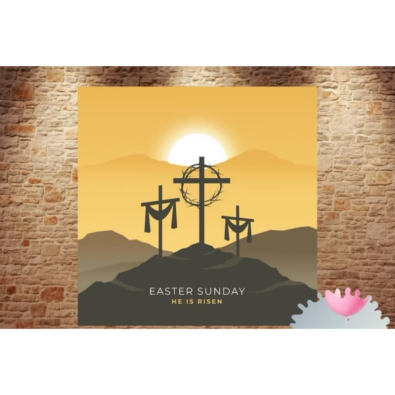 Jual BANNER SPANDUK BUNTING FLAG TARIK HAPPY EASTER SELAMAT PASKAH HE ...