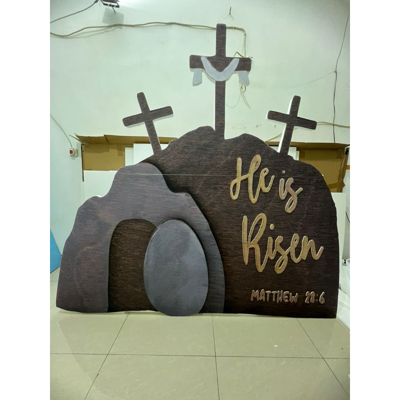 Jual STANDING BACKDROP STEROFOAM JUMBO SELAMAT PASKAH HAPPY EASTER HE ...