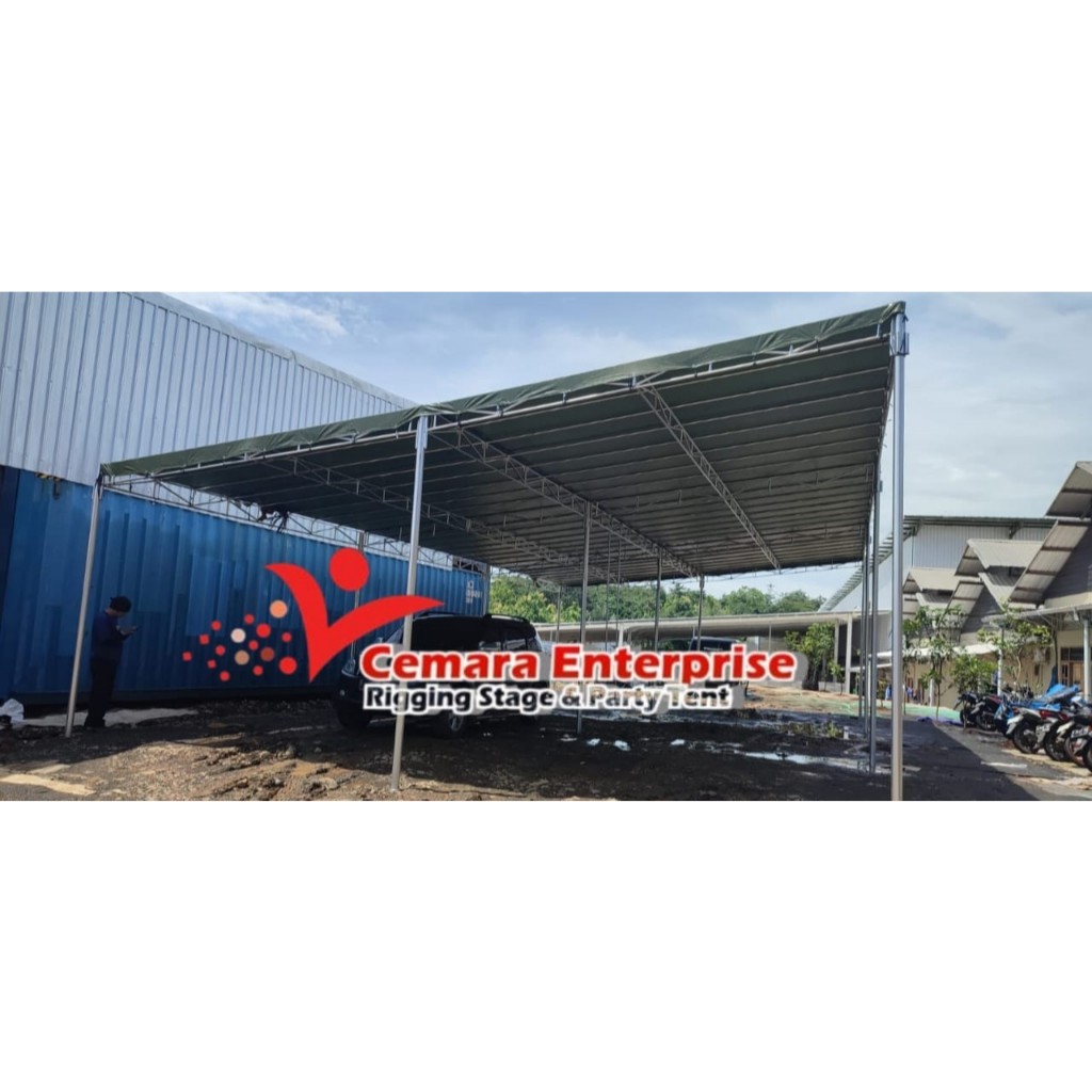 Jual Jual tenda terop model miring satu sisi ukuran 8m x 15m kualitas ...