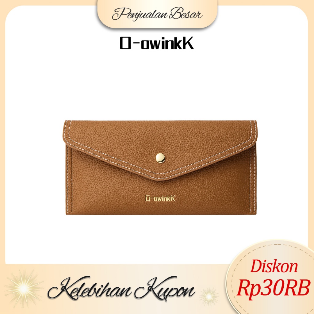 Jual O-owinkK Dompet panjang wanita, dompet dengan kulit sintetis PU leather kapasitas besar ...